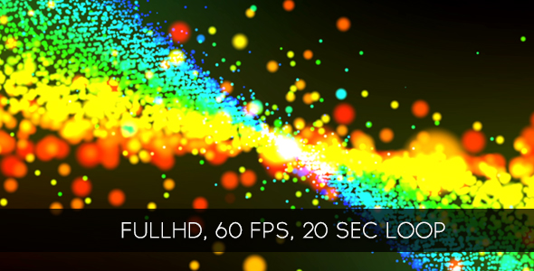 Rainbow Particles Field Background, Motion Graphics | VideoHive